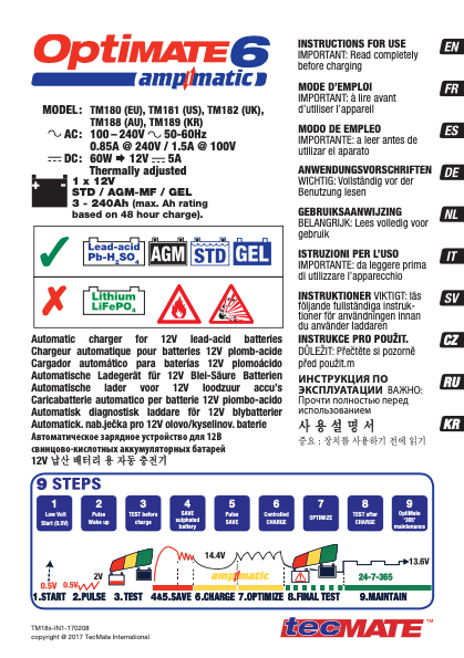 OptiMate 6 Ampmatic - OptiMate